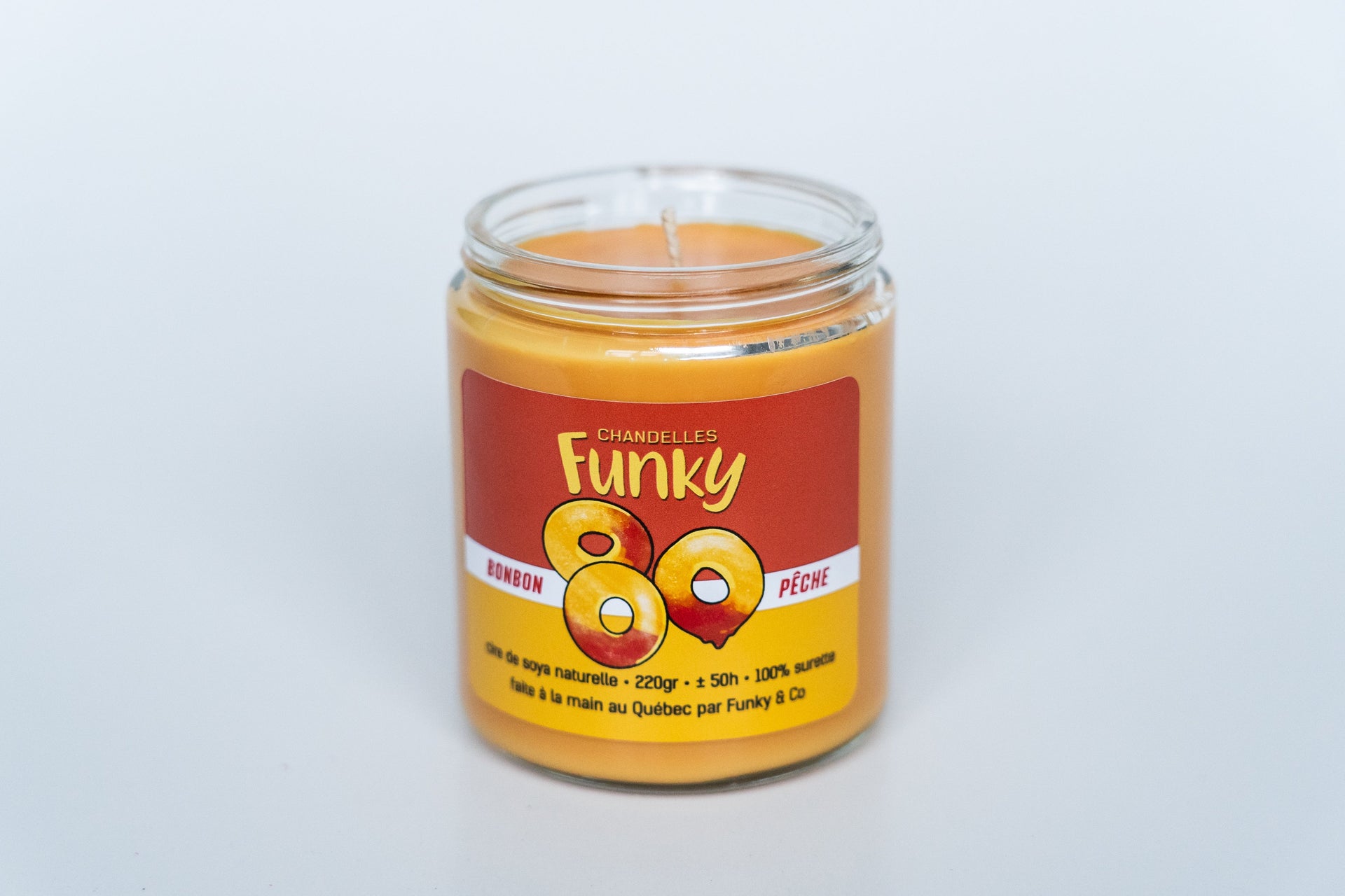 Chandelle Bonbon pêche - Funky – Funky & Co.