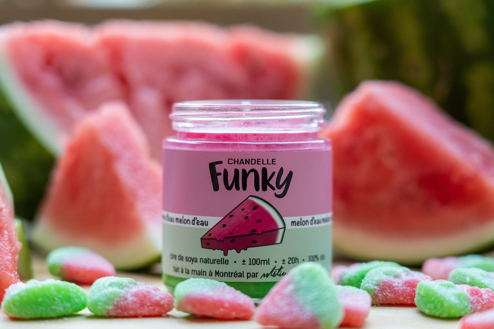 Chandelle Bonbon melon d'eau - Funky – Funky & Co.